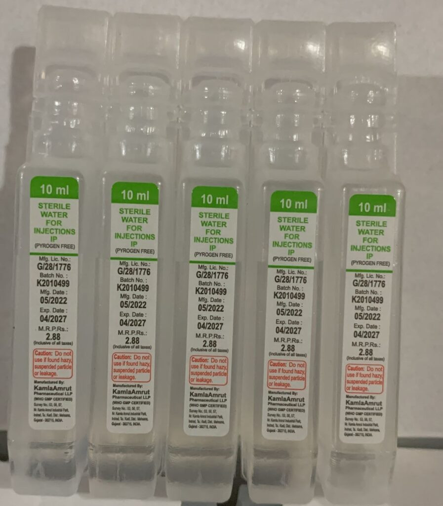 Sterile Water for Injection 10ml - HubPharm Africa