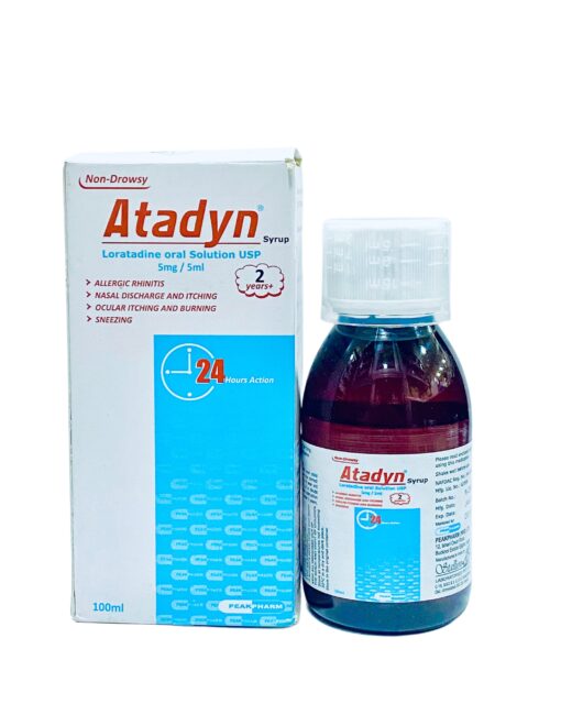 Atadyn Syrup (Loratadine 5mg/5ml) - HubPharm Africa