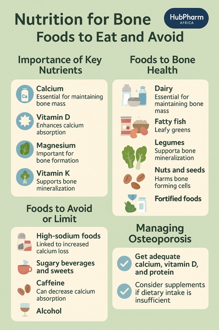 Nutrition for Bone Health: Foods to Eat and Avoid - HubPharm Africa